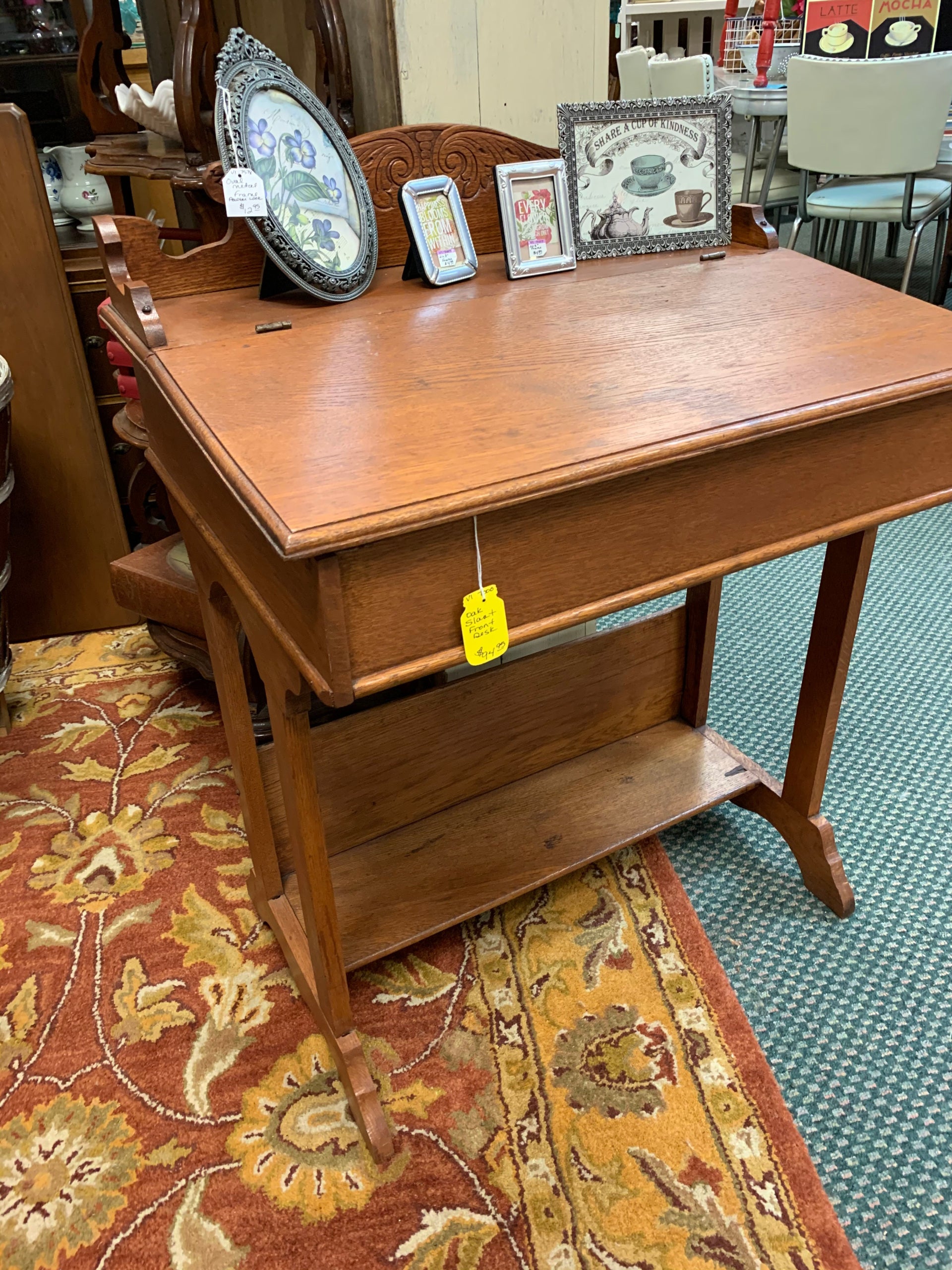 Oak Slanted Desktop Desk | Vintage Inspirations