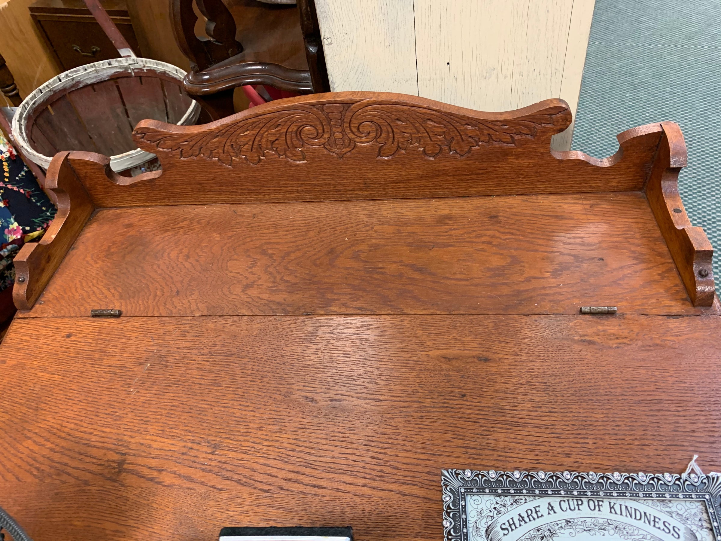 Oak Slanted Desktop Desk | Vintage Inspirations